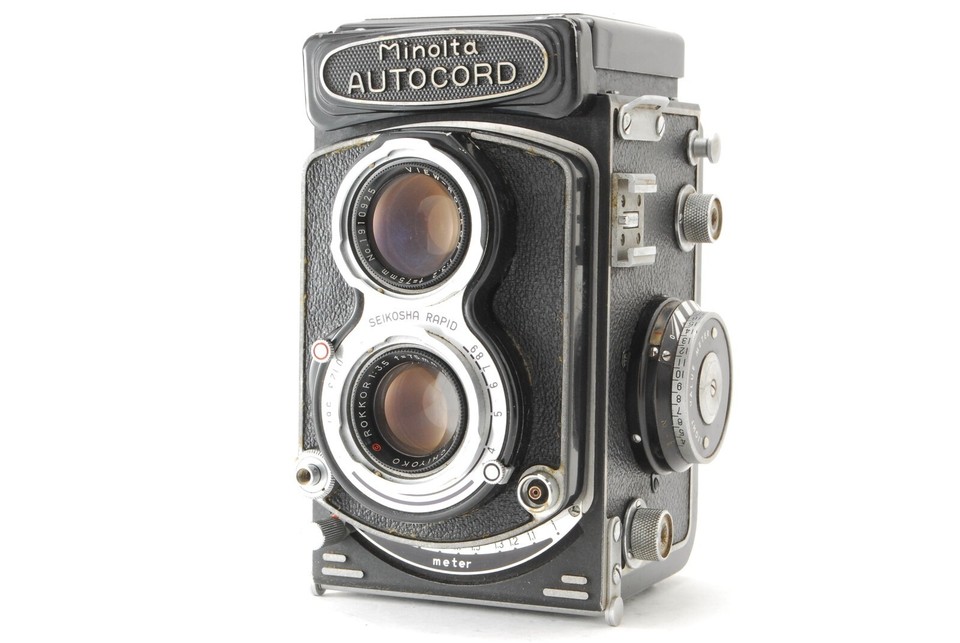 [NEAR MINT] Minolta Autocord L TLR 6x6 Rokkor 75mm f/3.5 Film Camera ...