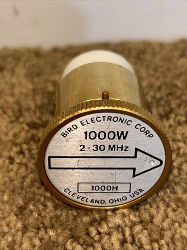 Bird 43 43P Thruline Watt Meter Element 1000W 1000H 2-30MHz Excellent ...