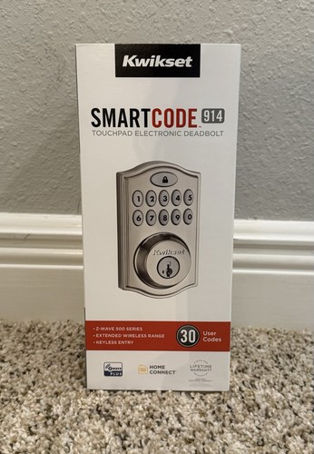 Kwikset Smart Code 914 Traditional Electronic Deadbolt With Z-Wave ...