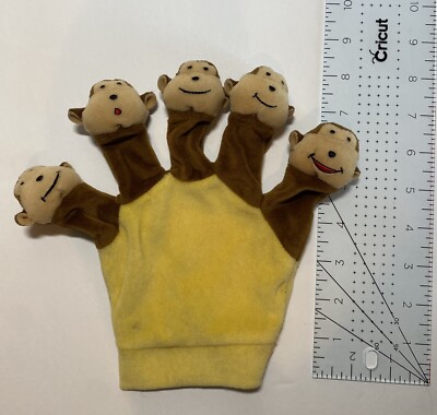 Five Silly Monkeys Jumping on the Bed Story Hand Glove Puppet By Piggy ...