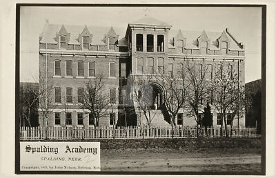 Spalding Academy, Spalding, NE Nebraska 1913 RPPC Photo Postcard Copy ...