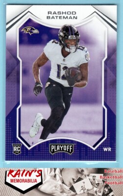 Rashod Bateman Rookie 2021Panini Playoff RC "" #213 Baltimore Ravens | eBay