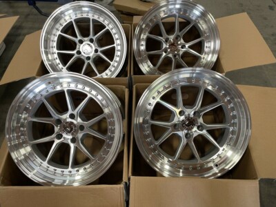 18x9.5/18x10.5 Aodhan DS08 Wheels 5x114.3 +22 Staggered 18" Silver Rims ...