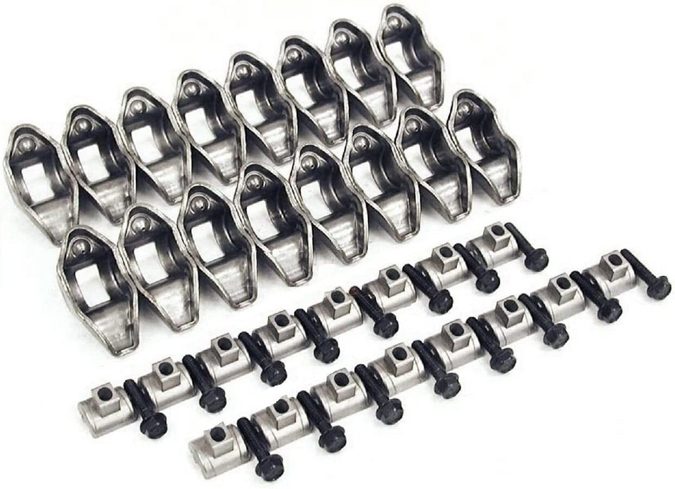 ROCKER Arms+Fulcrums+Bolts Set/16+PUSHRODS for SOME Ford Mercury BB 429 ...