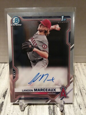 2021 Bowman Chrome 1st Landon Marceaux Base Auto Angels RC ROOKIE ...