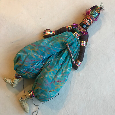 Vintage 20" Marionette Puppet Gypsy Arabian Indian Wooden Man Doll ...