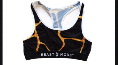 PSD Gold Fur Beast Mode Womens Sports Bra size Medium (Bra Size 32D ...