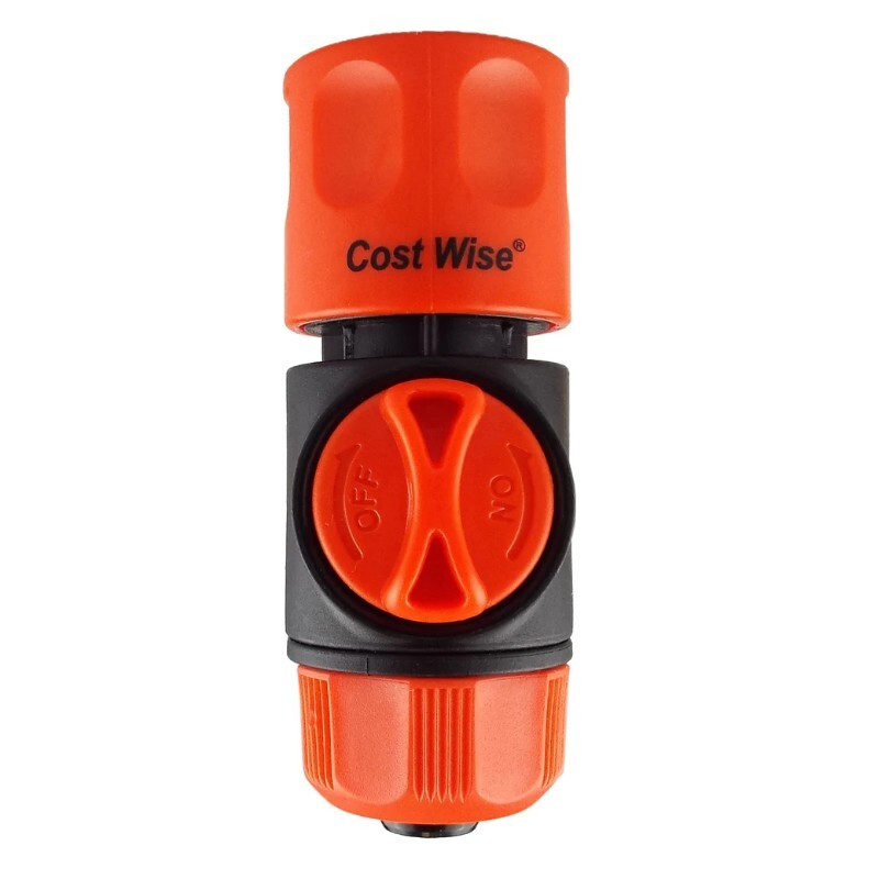 Hose Connector with Valve use with 1/2" Garden Hose Water Flow Control ...