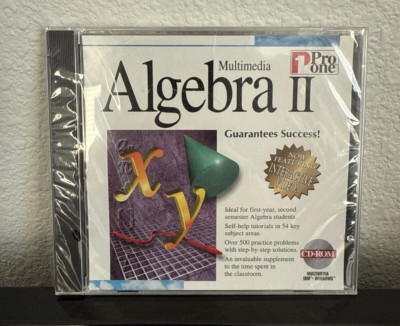 Pro One Multimedia Algebra II CD-ROM | Windows 95/3.1 | Retro Edu ...