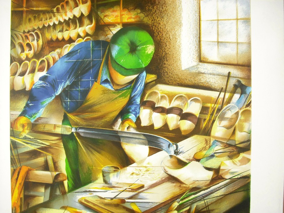 Raymond Poultry the Sabotier Shoemaker 1980 signed print num 239/250 | eBay