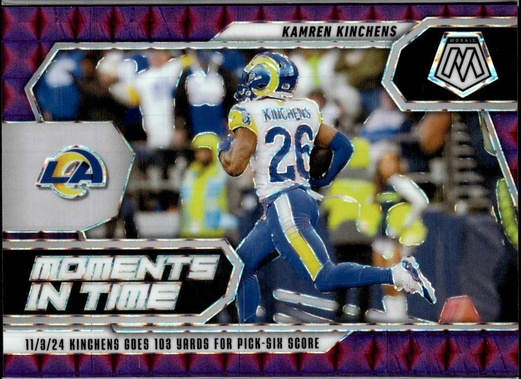 2025 Panini Mosaic - Moments in Time Kamren Kinchens #23 Purple Mosaic ...