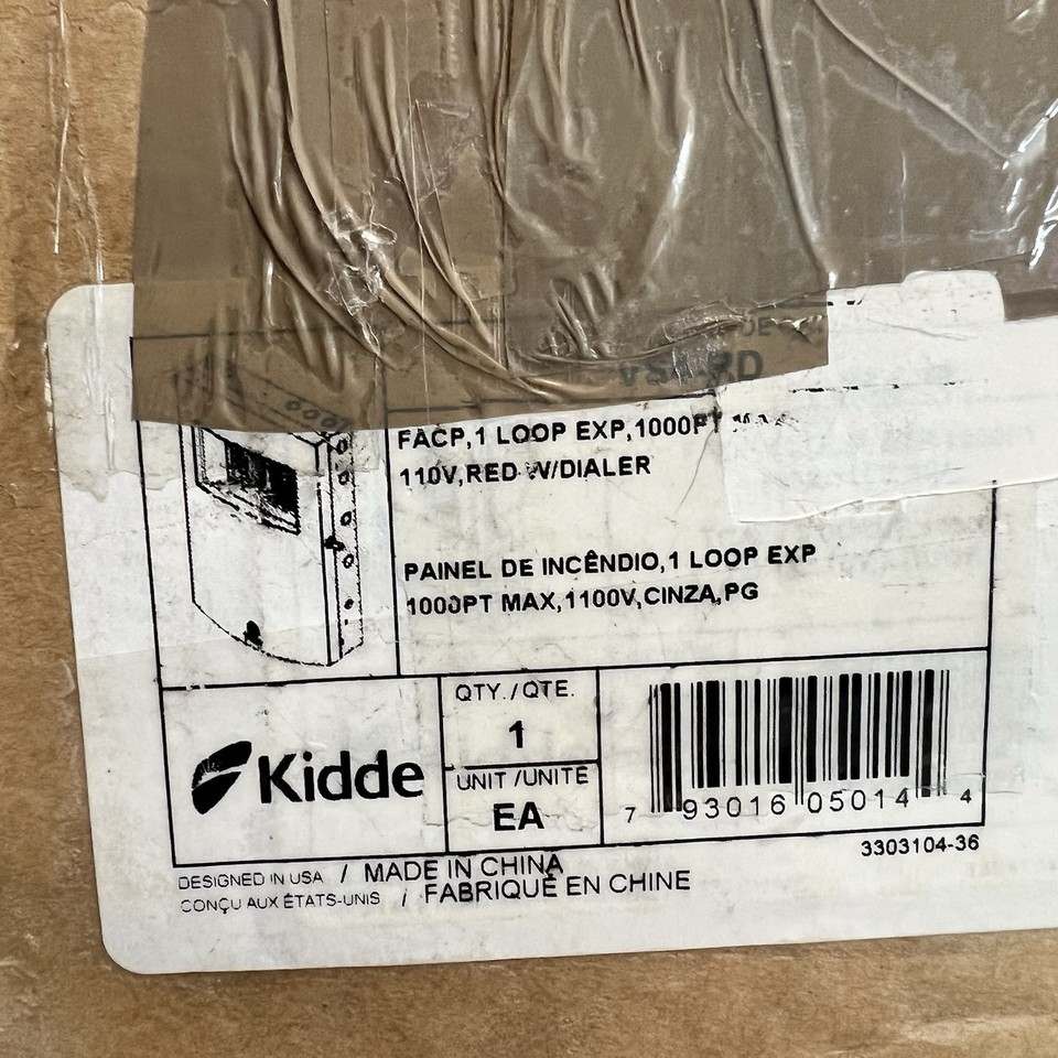 Kidde VS4-RD Red Fire Alarm Panel ***DOOR & ENCLOSURE ONLY*** New - NO ...
