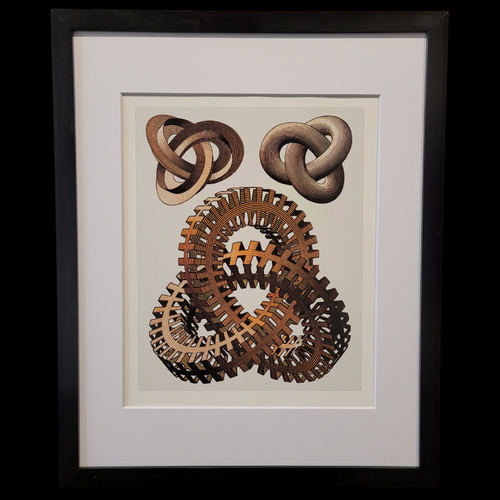 M.C. Escher Knots Colour Iconic Surrealism Framed/Matted Print | eBay