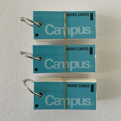 CAMPUS Word Cards - Blue - Set of 3 | eBay
