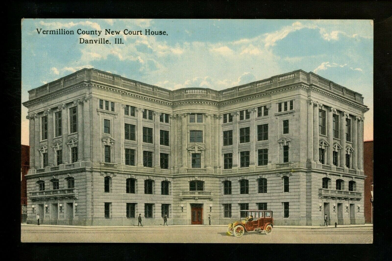 Illinois IL postcard Danville, Vermillion County New Court House ...