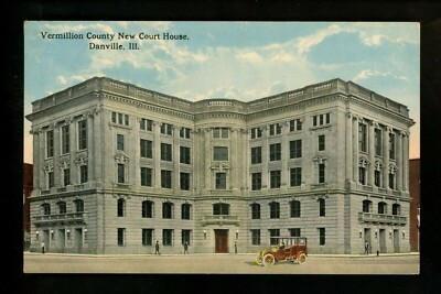 Illinois IL postcard Danville, Vermillion County New Court House ...