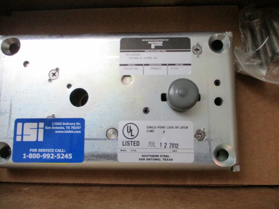 SOUTHERN STEEL 1070A-2 LHSB A1 COMBINATION SPRING & DEADLOCK DOOR JAIL ...