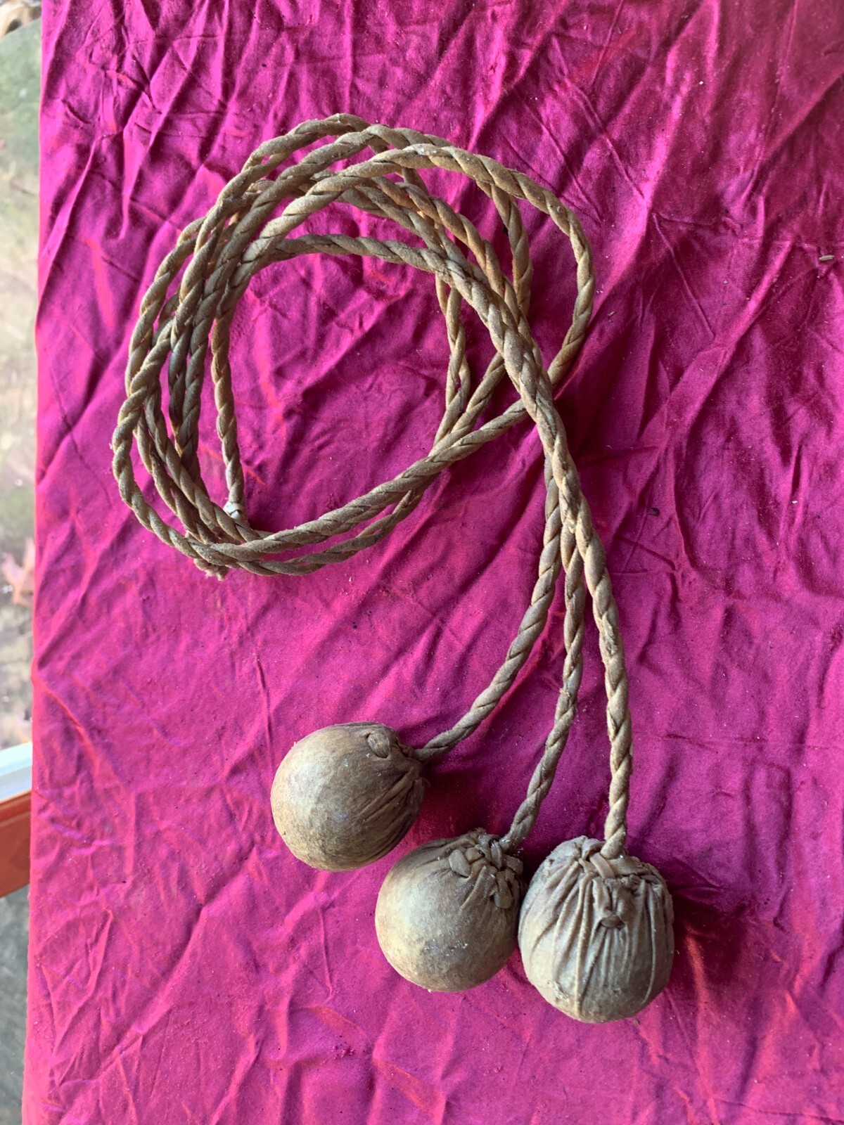 BOLAS SOUTH AMERICAN VINTAGE LEATHER THROWING WEAPON BOLEADORAS | eBay