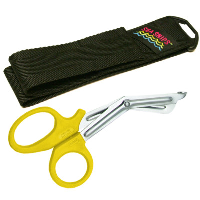 Heavy Duty Scuba Dive, EMS & EMT Scissors with Nylon Sheath & D-Ring | eBay