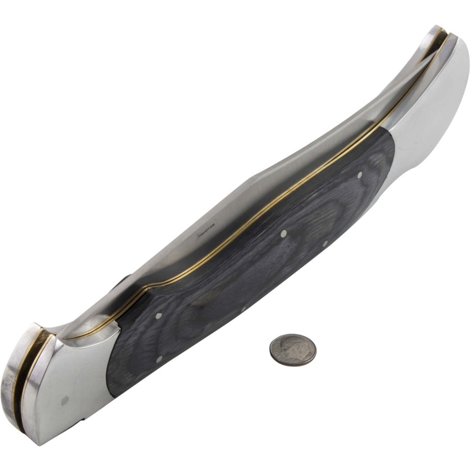 Timber Rattler Scarab Back Giant Folding Knife Pakkawood Handles 17 3/4 ...