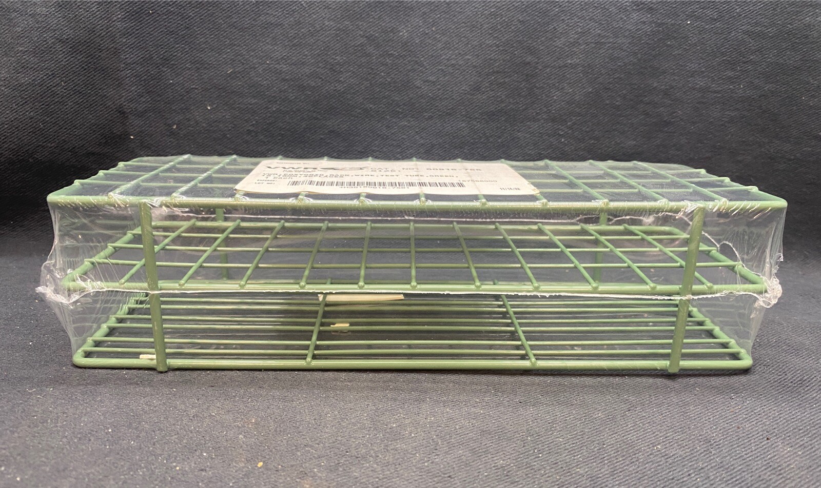 VWR 48-Place Green Epoxy-Coated Wire Test Tube Rack for 15-16mm Tubes ...