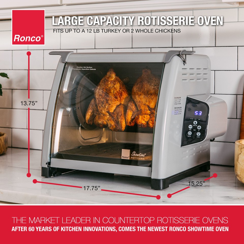 Ronco 6000 Platinum Series Rotisserie Oven, 3 Cooking Functions ...