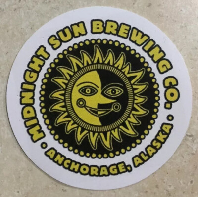 Midnight Sun Brewing Company STICKER Decal Beer Micro Anchorage Alaska ...