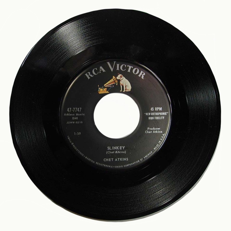 1959 Chet Atkins 'Rainbow's End/Slinkey' 7747 RCA 45 RPM NM | eBay