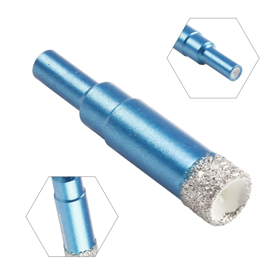 Drill Bit For Drill Chuck Round Shank Tile Tool W/ Cooling Wax Ceramic ...