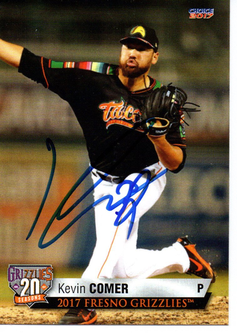 Kevin Comer 2017 Fresno Grizzlies Signed Card | eBay