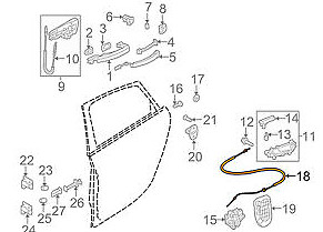 NEW AUDI A4 8K REAR DOOR LATCH RELEASE CABLE 8K0839085A OEM | eBay