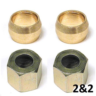 LR & RR/DISCOVERY FUEL PUMP OLIVE 2 UNION OLIVES & 2 UNION NUTS NRC9770 ...