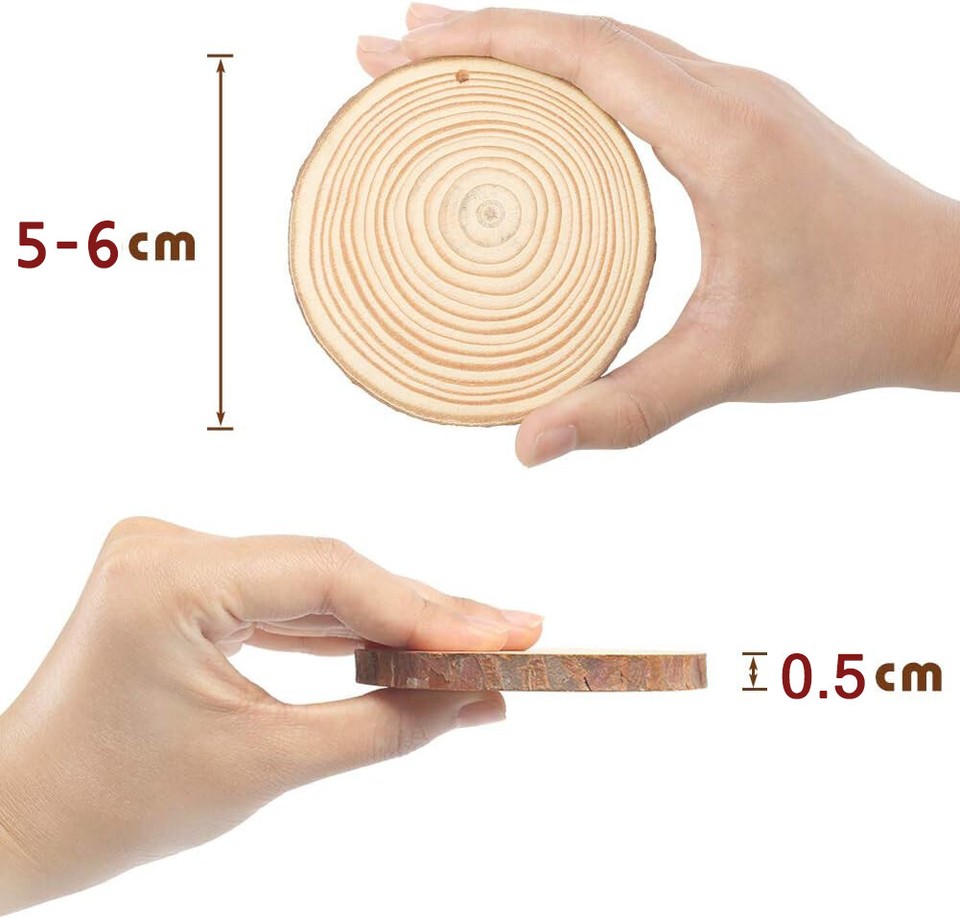 Wooden Slices 5 - 10 CM Wood Log Discs SALE Round Rustic Wedding Crafts ...