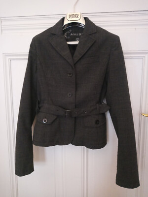 Amisu Jacke 36 grau karierte | eBay.de