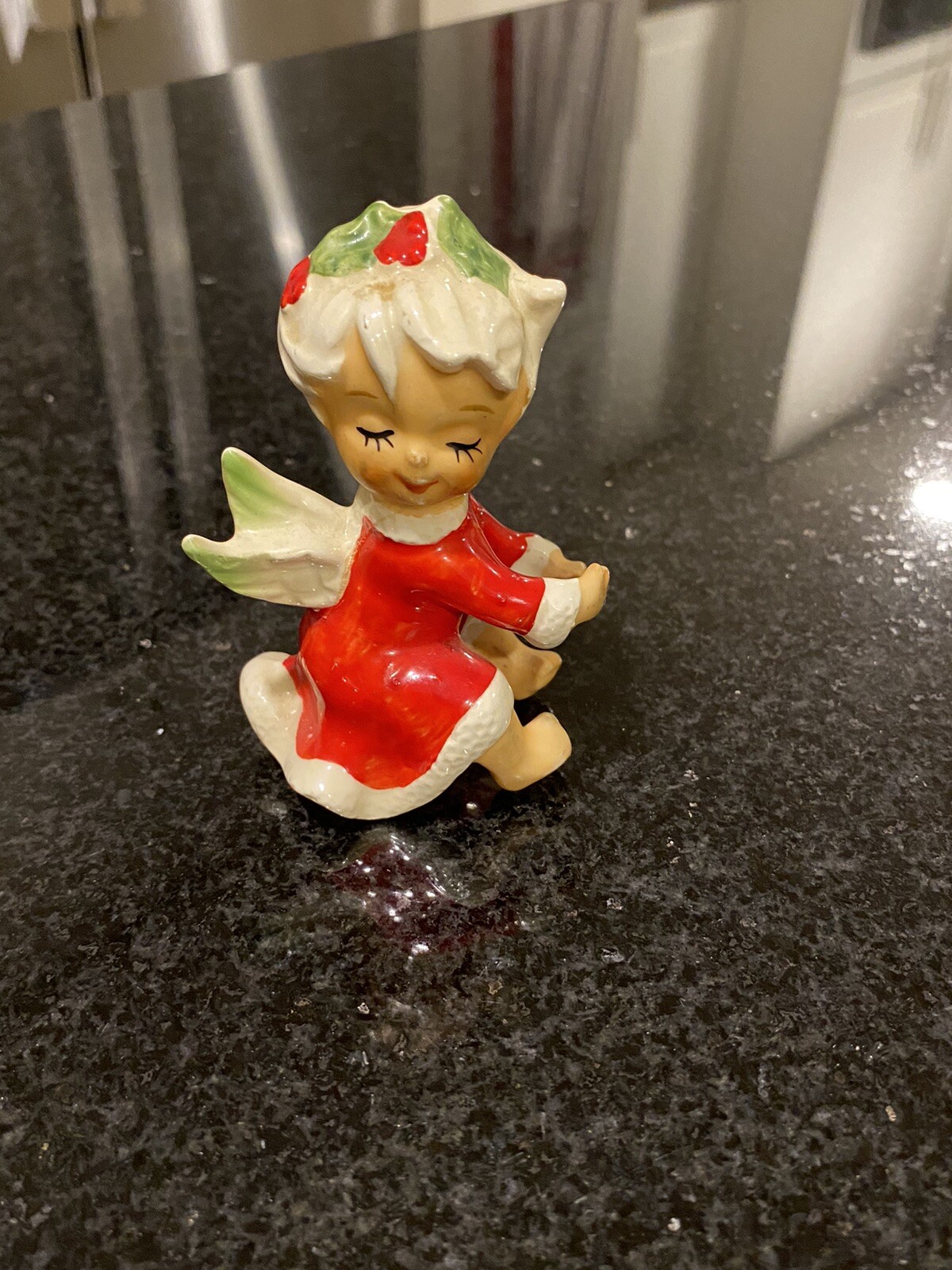 Vtg Lefton Ceramic Christmas Angel Candle Hugger | eBay