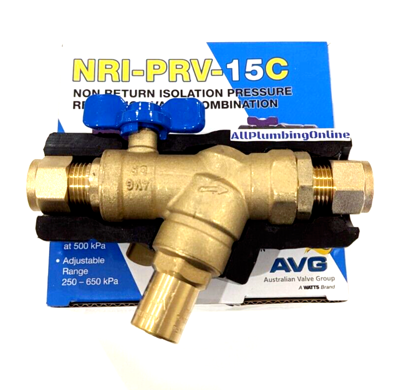AVG NRI-PRV-15C 15mm ½" Non Return Isolation Pressure Reducing Combo ...