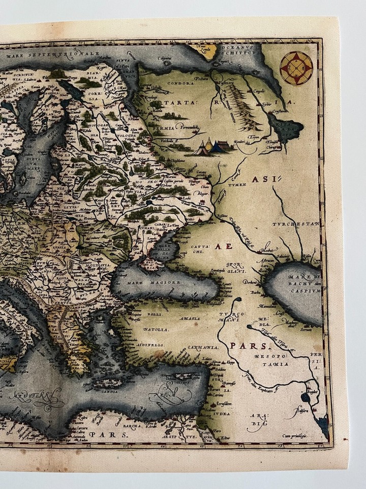 Old World Map of Europe 1600s Ancient Maps Vintage Style Poster Print ...