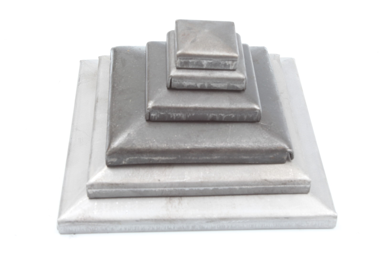 Decorative Square PRESSED STEEL POST CAPS Fence Box Section Caps with ...