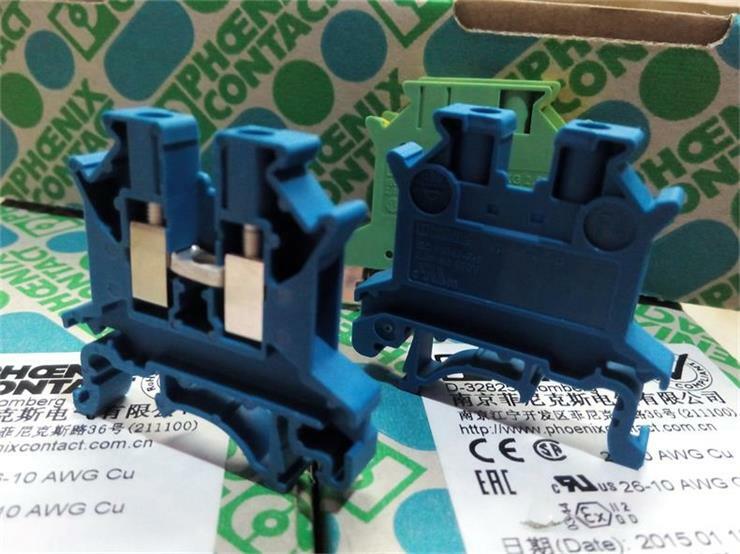 10 pcs PHOENIX CONTACT UK3N BU 3001514 Straight-through terminal block ...