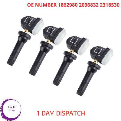 4x TPMS TYRE PRESSURE SENSOR 1862980 2036832 FOR FORD FOCUS FIESTA C ...