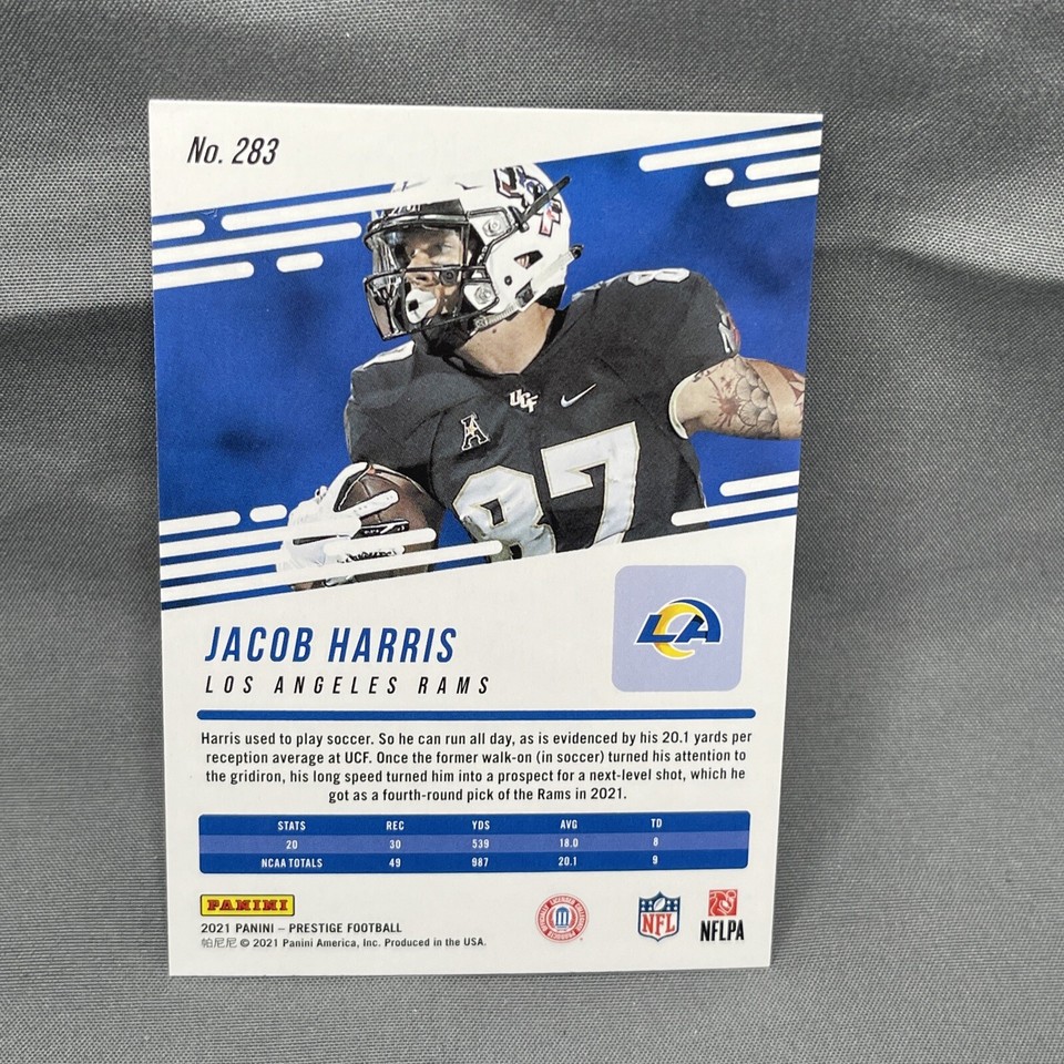 Jacob Harris Rookie - 2021 Prestige Football - UCF Los Angeles Rams ...