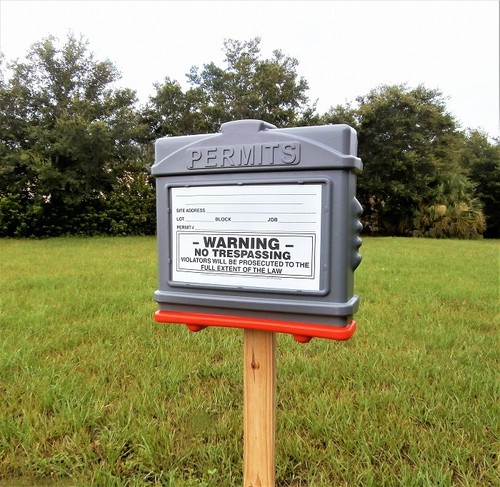 EZ Permit Box 100% Recyclable All Weather Permit Posting Box Made in ...