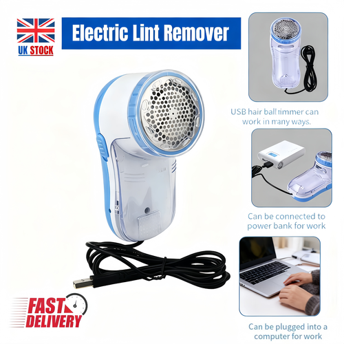 Electric Lint Remover Clothes Bobble Fabric Fluff Shaver Debobbler ...