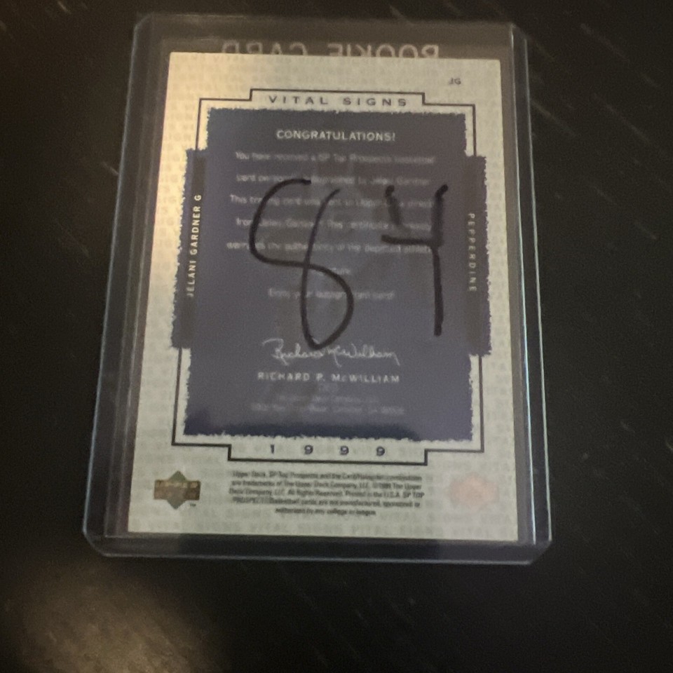 1999-00 SP Top Prospects Vital Signs #JG JELANI GARDNER Auto Pepperdine Waves | eBay