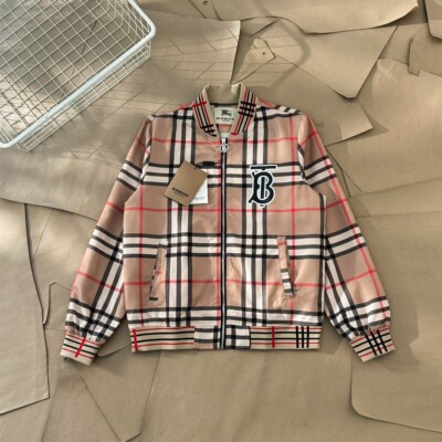 Burberry plaid TB jacket | eBay