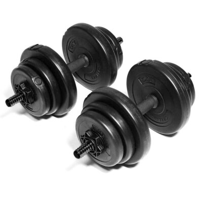 Adjustable Dumbbell Weights Set 10-20kg Barbell Hand Dumbbells Pair ...