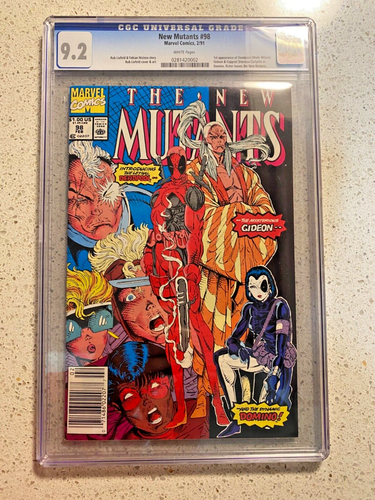 The New Mutants #98 CGC 9.2, Newsstand White Pages - 1st appearance of ...