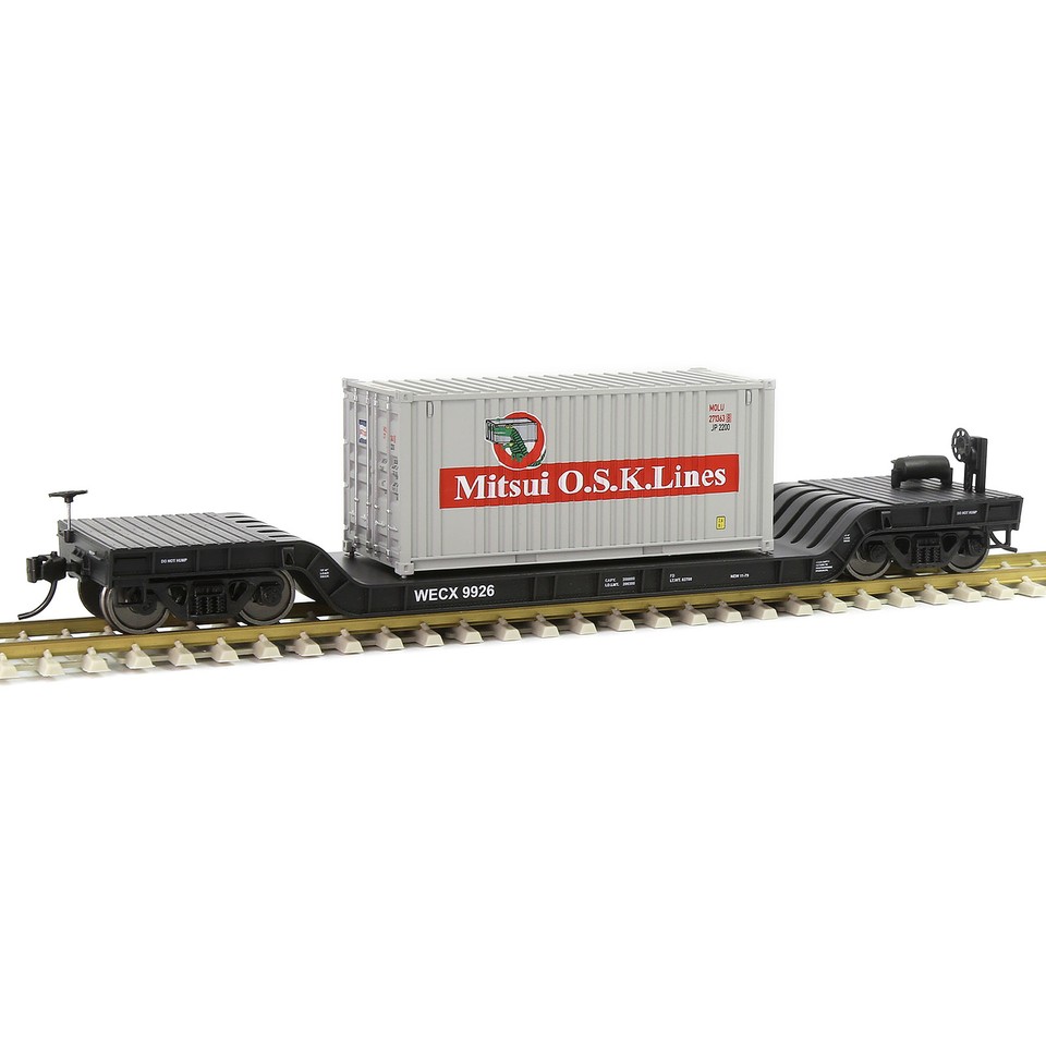 Evemodel Trains 1 Unit HO Scale 1:87 Depressed Center Flat Car W 20ft ...