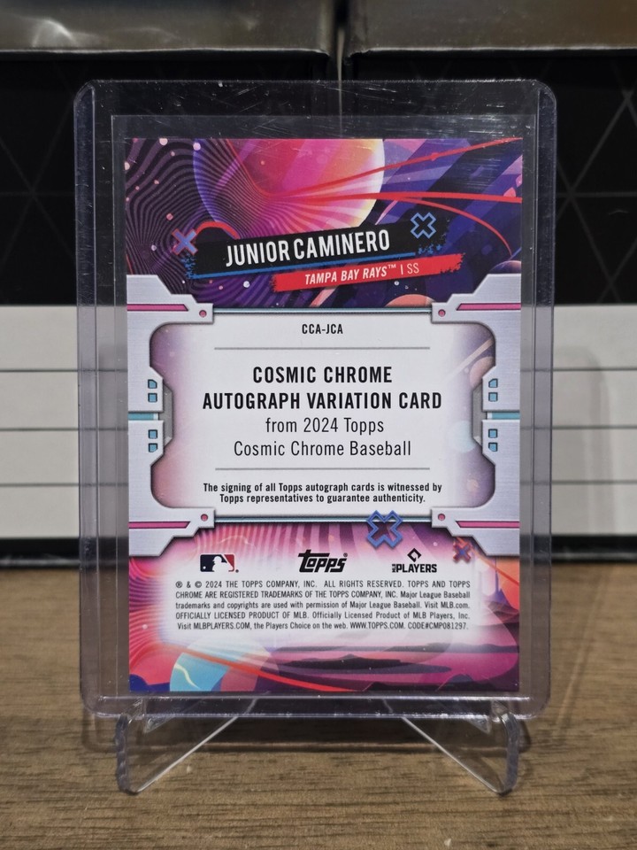 2024 Topps Chrome Cosmic RC Junior Caminero Auto Refractor #CCA-JCA RAYS | eBay