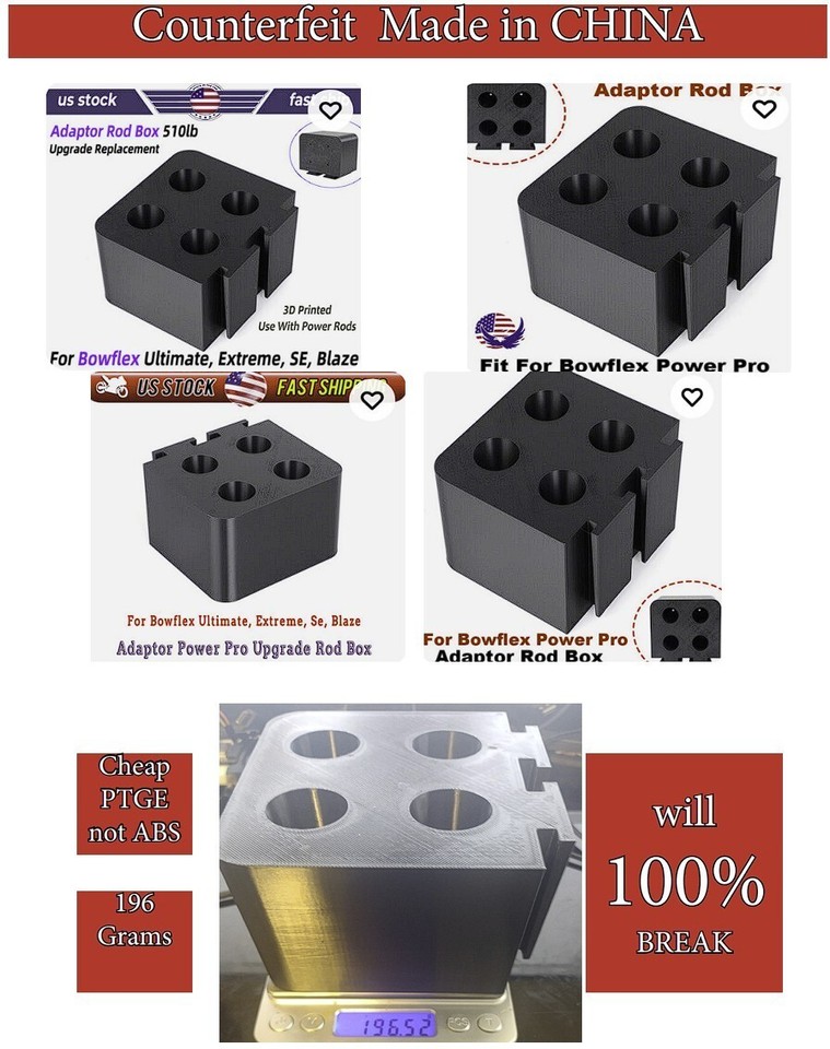 ADAPTOR ROD BOX 510lb LIFE-TIME WARRANTY - EXTRA TOUGH - Bowflex | eBay